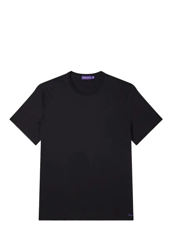 Ralph Lauren Purple Label Cotton-jersey T-shirt - Black