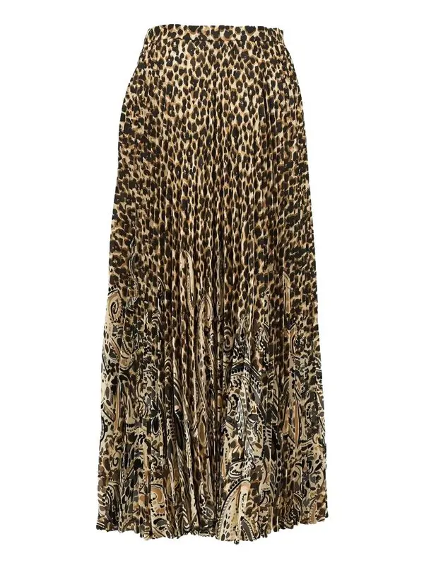 Etro Printed Midi Skirt - Brown