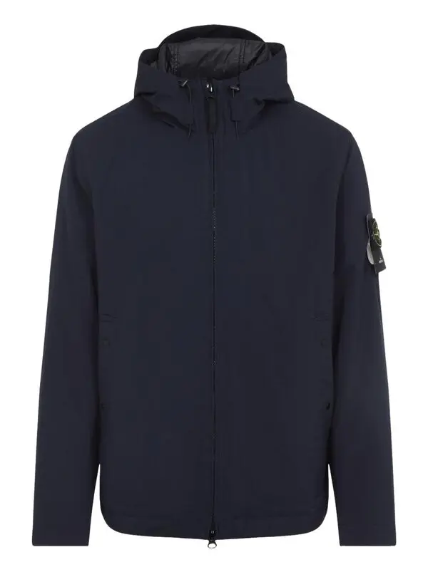 Stone Island Hooded Blouson Jacket - Blue