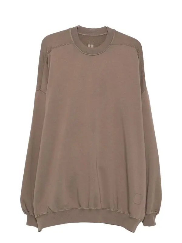 Rick Owens Cotton Crewneck Sweatshirt - Grey