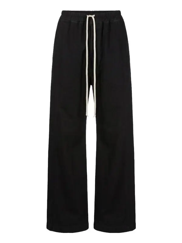 Rick Owens Wide-leg Sweatpants With Snap Button Detailing - Black