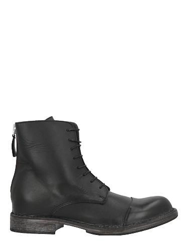 Moma Lace-up Ankle Boots In Calfskin - Black