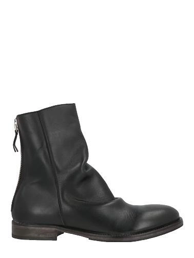Moma Dark Calfskin Ankle Boots - Black