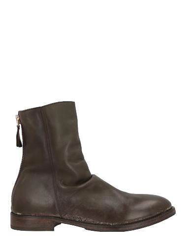 Moma Dark Calfskin Ankle Boots - Green