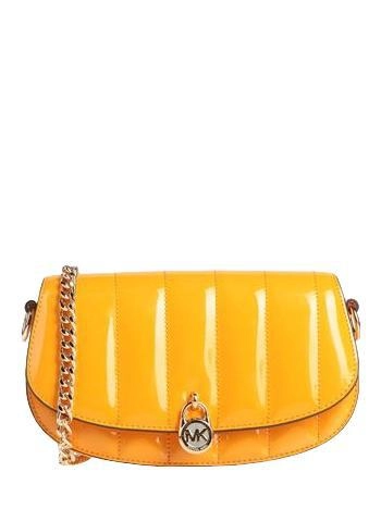 Michael Kors Quilted Patent-effect Crossbody Bag - Mandarin