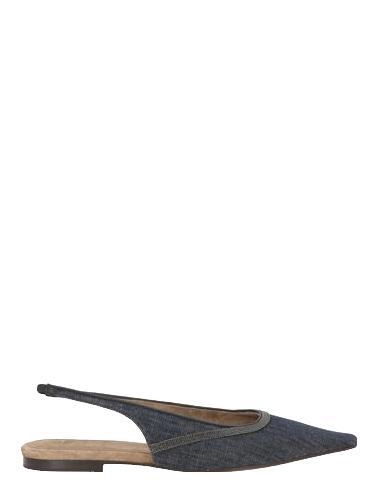 Brunello Cucinelli Textile Fibers Ballet Flats - Blue
