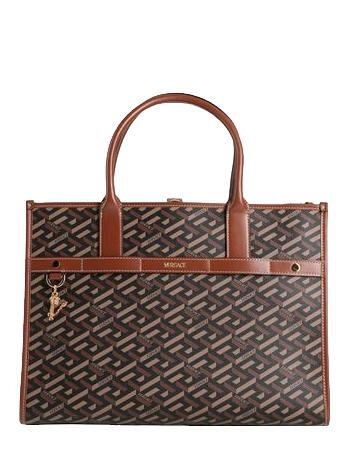 Versace Tote Bag With Logo - Brown