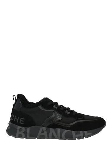 VOILE BLANCHE Leather And Textile Fiber Low-top Sneakers - Black