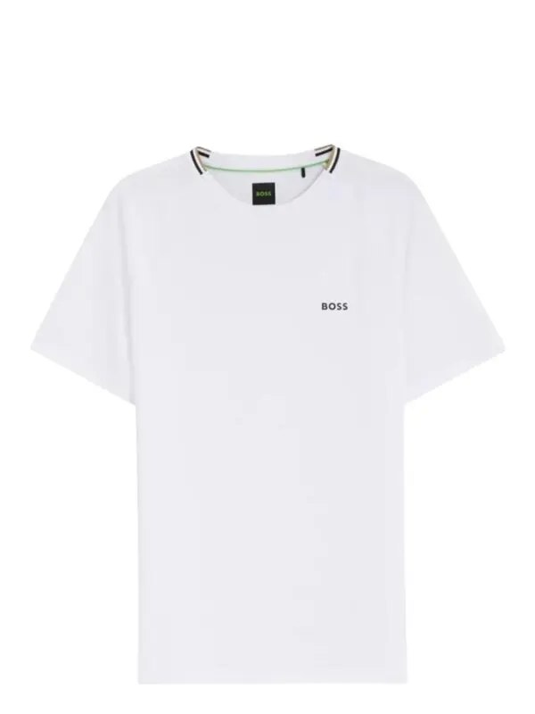 Hugo Boss Logo-print Raglan-sleeve T-shirt - White