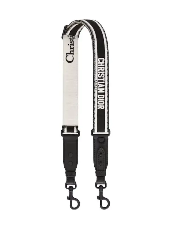 Dior Adjustable Shoulder Strap With Ring - White