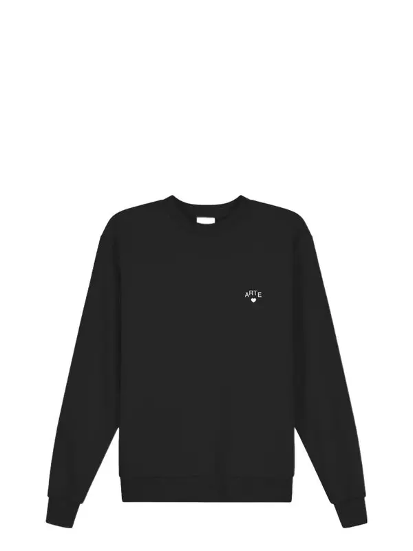 ARTE ANTWERP Logo-embroidered Heart-motif Sweatshirt - Black
