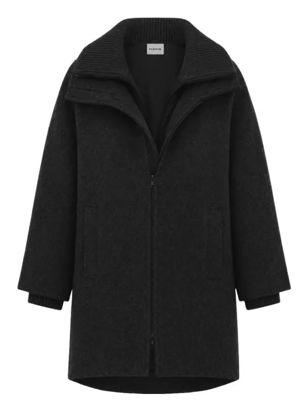 P.a.r.o.s.h Two-way Zipper Coat - Black