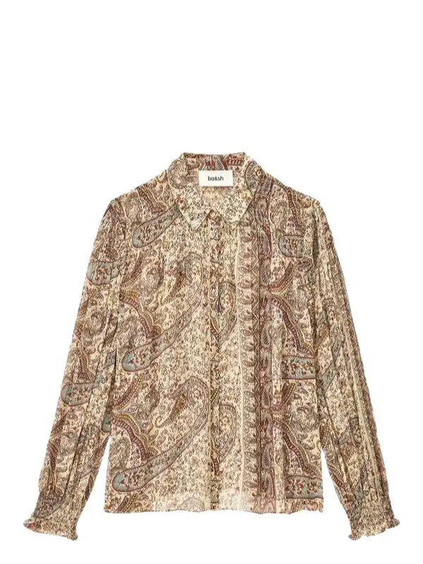 Ba&sh Cleo Paisley Print Blouse - Nude
