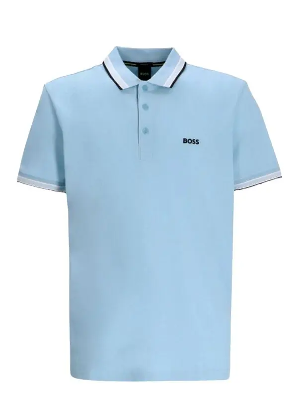Hugo Boss Logo-embroidered Polo Shirt - Blue