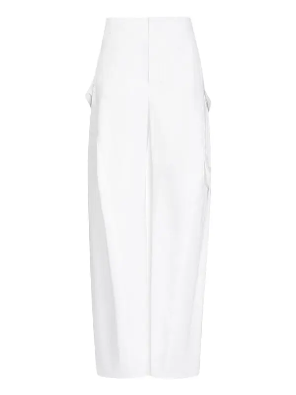 Alaïa High-waist Wide-leg Pants - White
