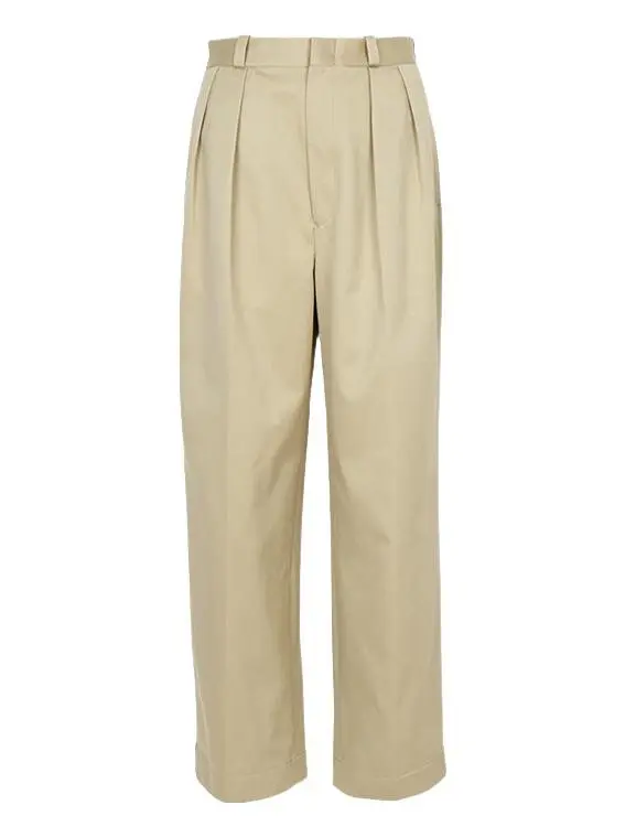 Nanamica Wide-leg Twill Casual Pants - Khaki