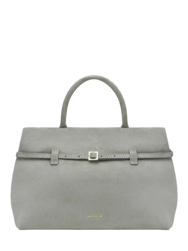 Manu Atelier Le Cambon 35 Bag In Pepe Suede - Green