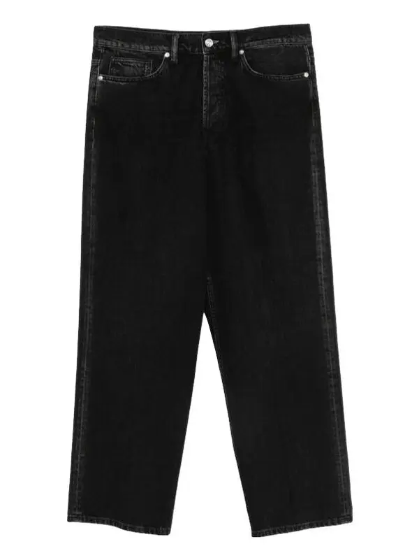 NINE:INTHE:MORNING Belted Wide-leg Trousers - Black