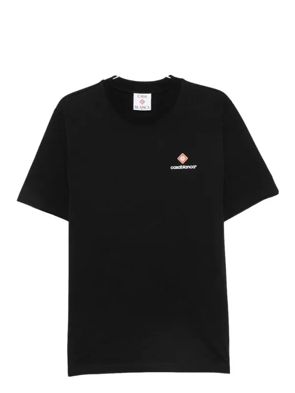 Casablanca Logo Printed Crewneck T-shirt - Black