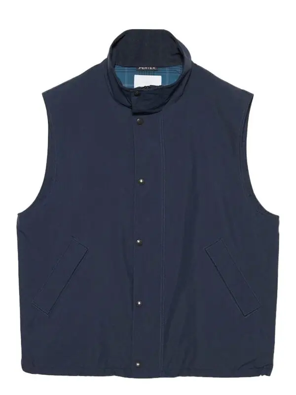 Nanamica High-neck Press-stud Gilet - Deep Navy Blue