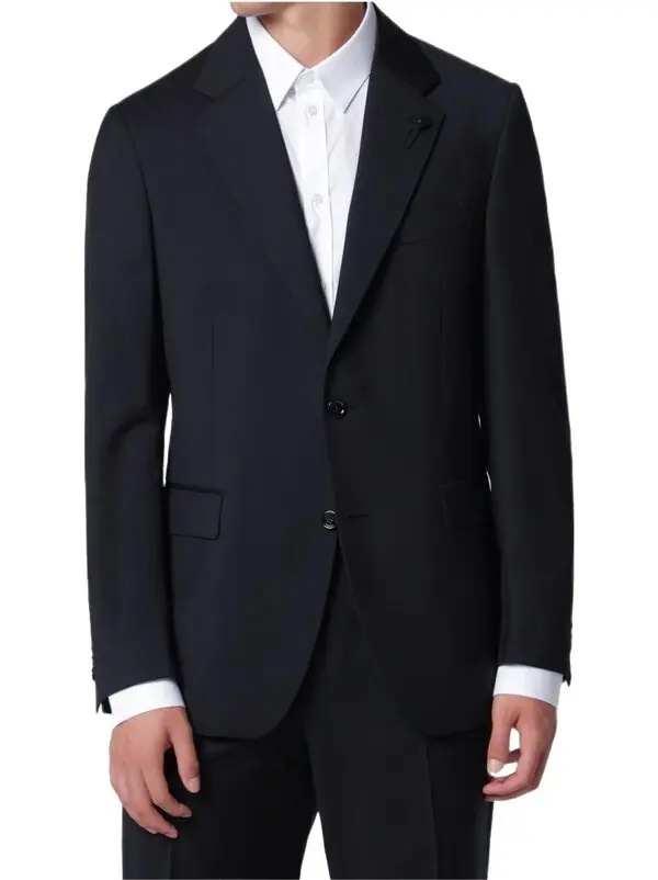 LARDINI Single Breasted Jacket - Blue