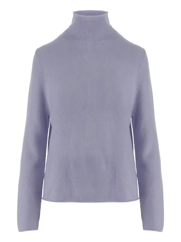 ALLUDE Cashmere Turtleneck Knitted Sweater - Purple