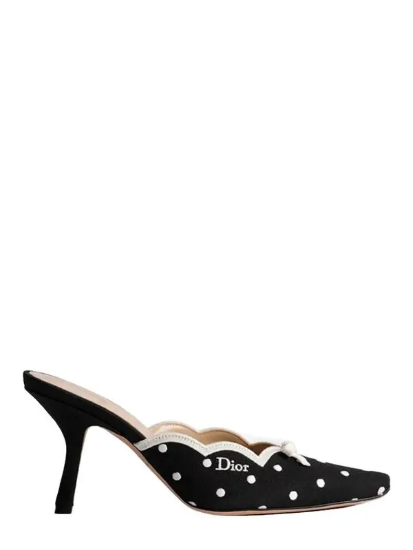 Dior High Heel Mules - Black