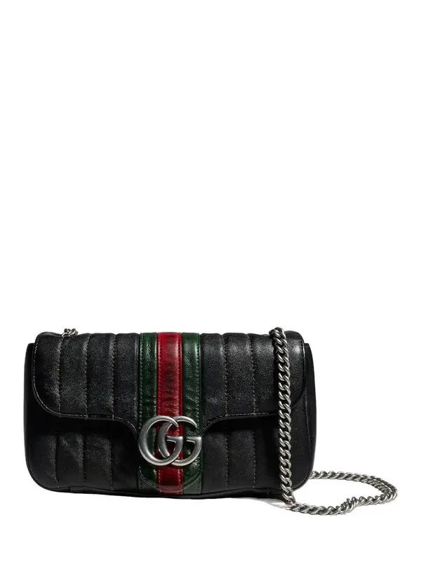Gucci Jetset Gg Marmont Small Shoulder Bag - Black