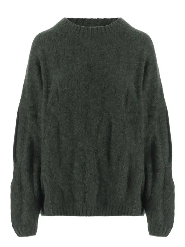 ALLUDE Ribbed Hem Sweater - Black