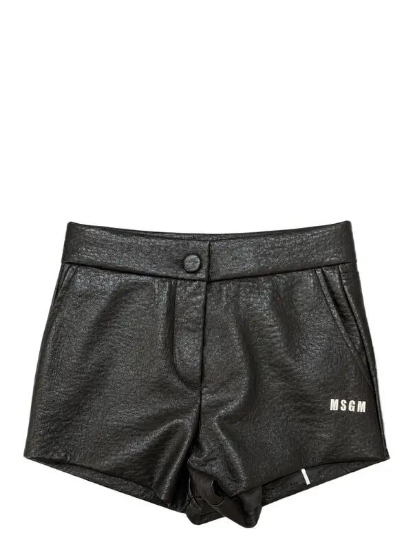 MSGM Logo-embroidered Shorts - Brown