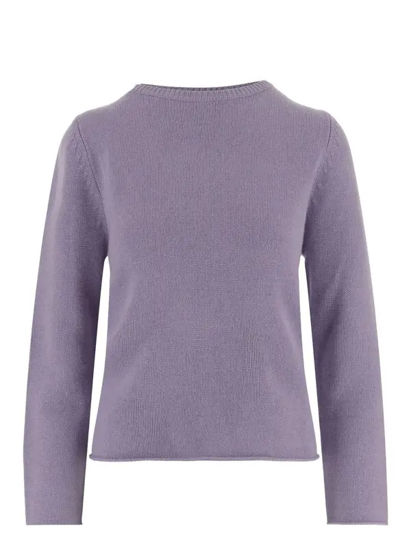 ALLUDE Ribbed Crew Neck Knitted Sweater - No