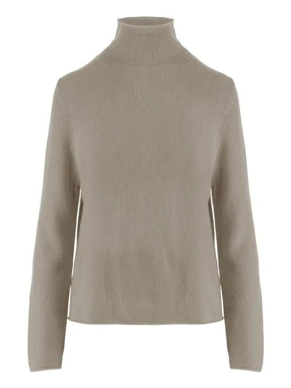 ALLUDE Cashmere Turtleneck Knitted Sweater - Nude