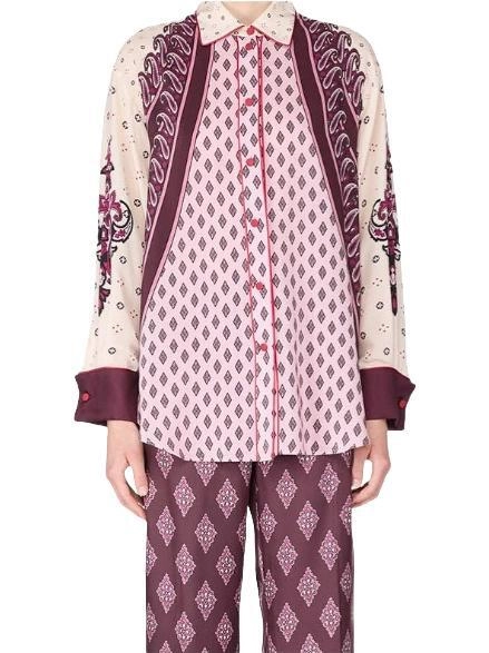 F.R.S FOR RESTLESS SLEEPERS Long Sleeve Patchwork Print Shirt - Multicolor