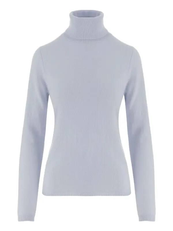 ALLUDE Cashmere Turtleneck Sweater - Blue