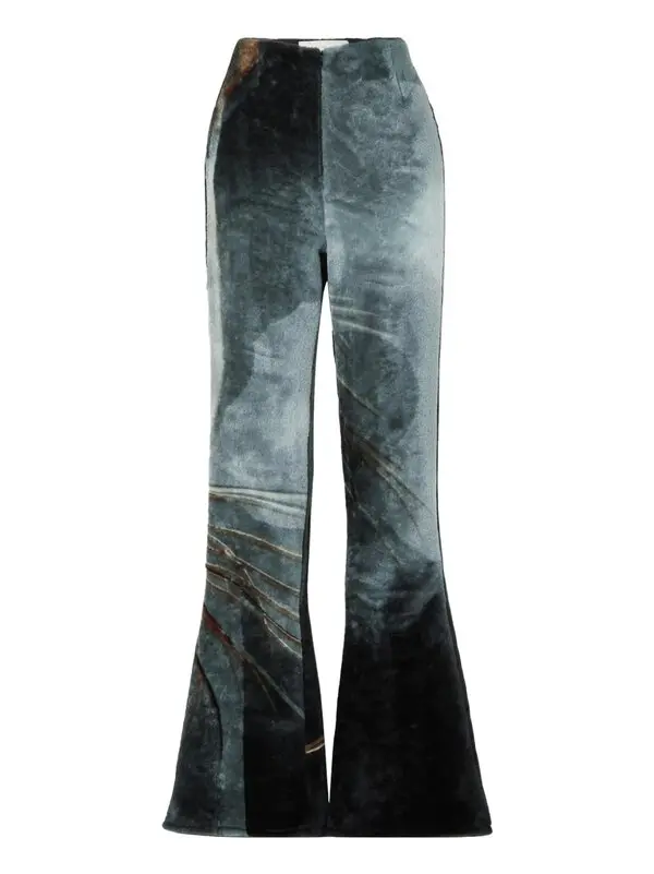 CONNER IVES Printed Faux Fur Flared Pants - No
