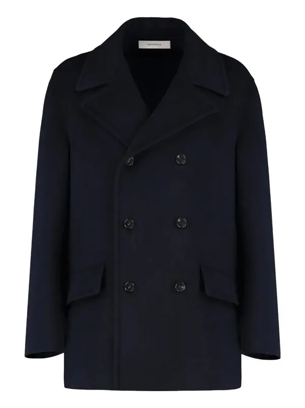 UMIT BENAN Double-breasted Coat - Deep Navy Blue