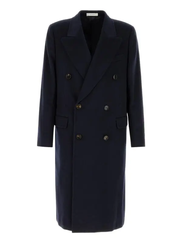 UMIT BENAN Cashmere Coat - Deep Navy Blue