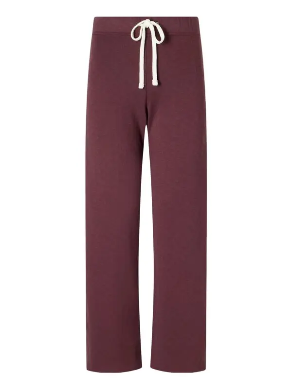 JAMES PERSE Cropped Cotton-terry Wide-leg Track Pants - No