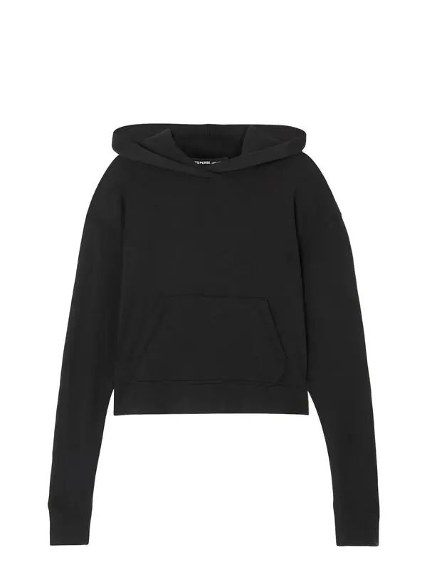 JAMES PERSE Cropped Cotton-jersey Hoodie - No