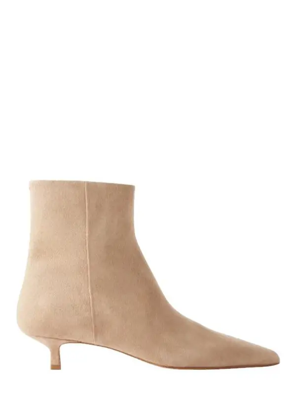 AeydĒ Suede Ankle Boots - Nude