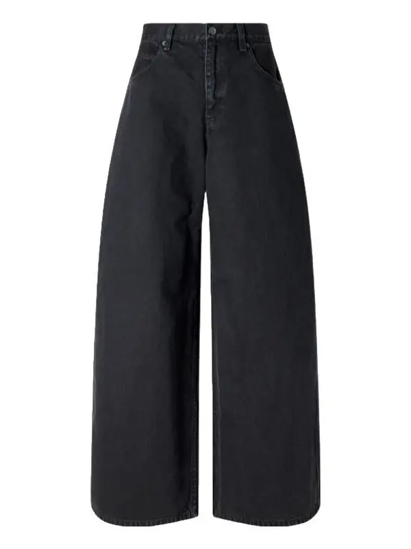 NILI LOTAN Mid-rise Wide-leg Jeans - Black