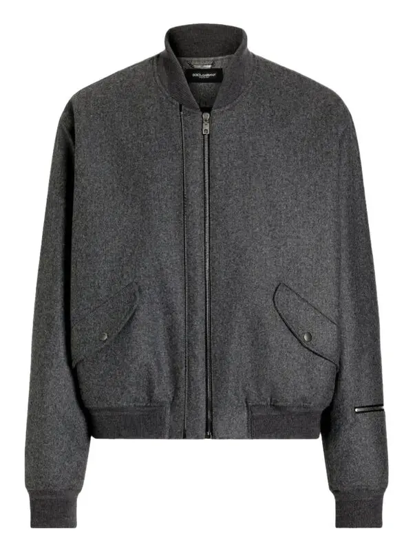 Dolce & Gabbana Dolce Gabbana Bomber Jacket - Grey