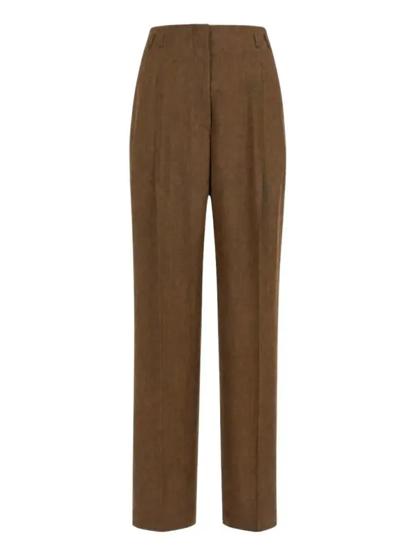 Alberta Ferretti Tailored Trousers With Belt Loops - Green