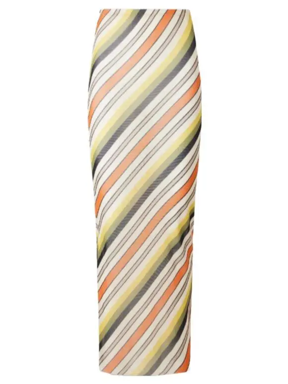 JEAN PAUL GAULTIER Vintage Striped Maxi Dress - Nude