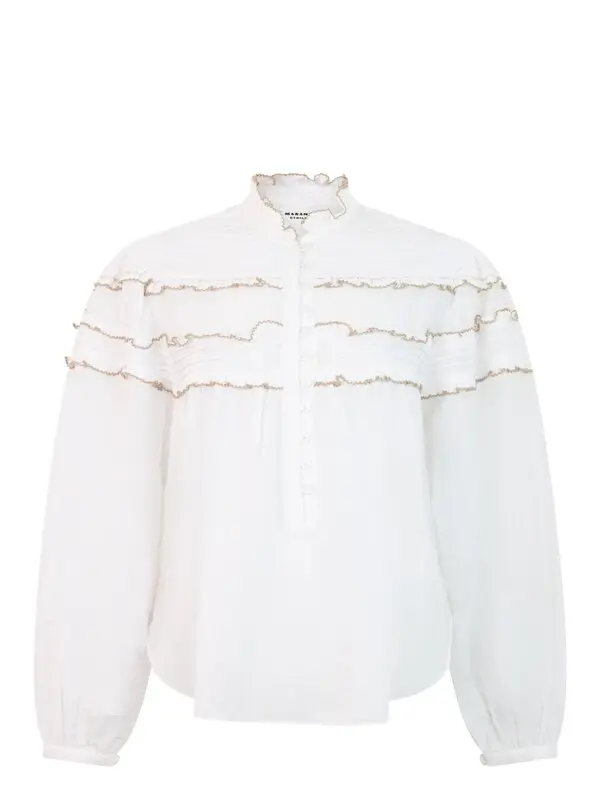 Isabel Marant Étoile Ruffled Button-front Blouse - White