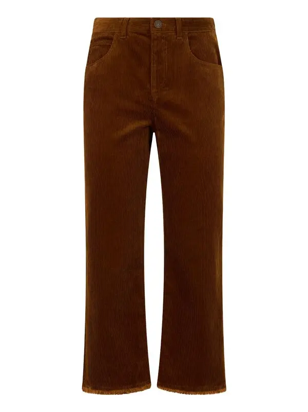 Isabel Marant Étoile Flared Corduroy Pants - Brown