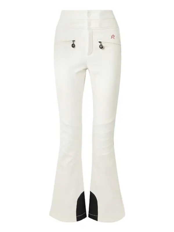 Perfect Moment Embroidered Bootcut Ski Pants - White