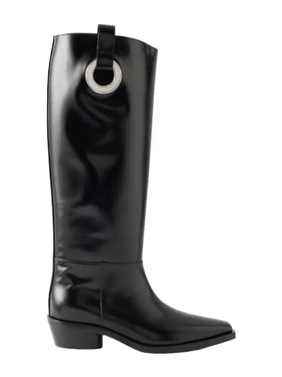 Proenza Schouler Silver-trimmed Leather Boots - Black