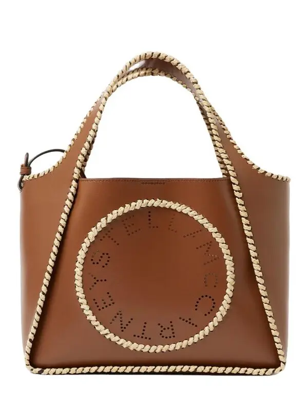 Stella McCartney Logo Crossbody Tote Bag - Tan