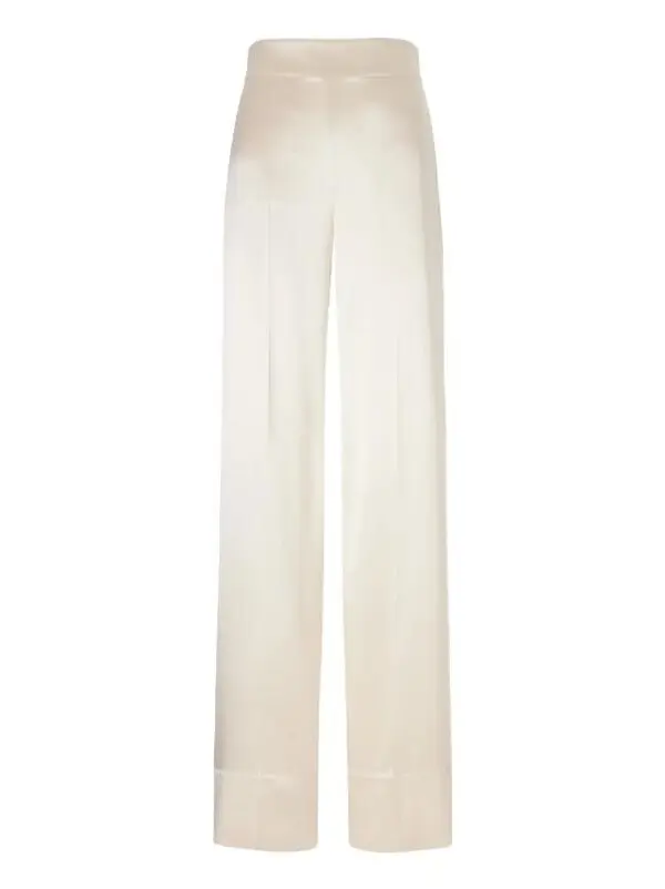 JOSEPH Silk Straight-leg Pants - White